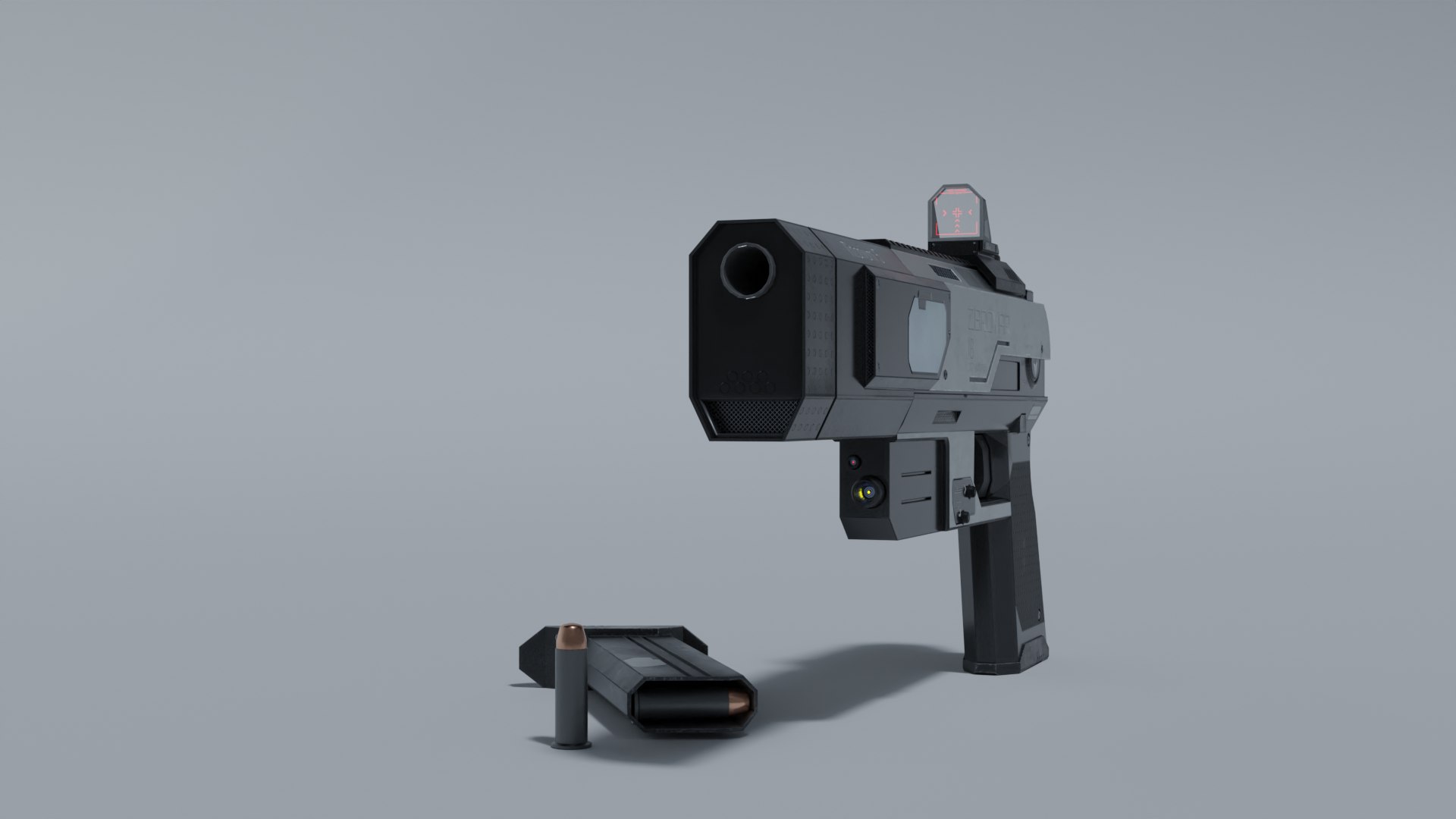 3D Sci-fi Pistol Model - TurboSquid 2176354