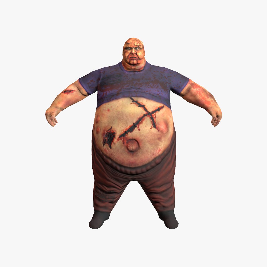 Fat Zombie Model - TurboSquid 1876529