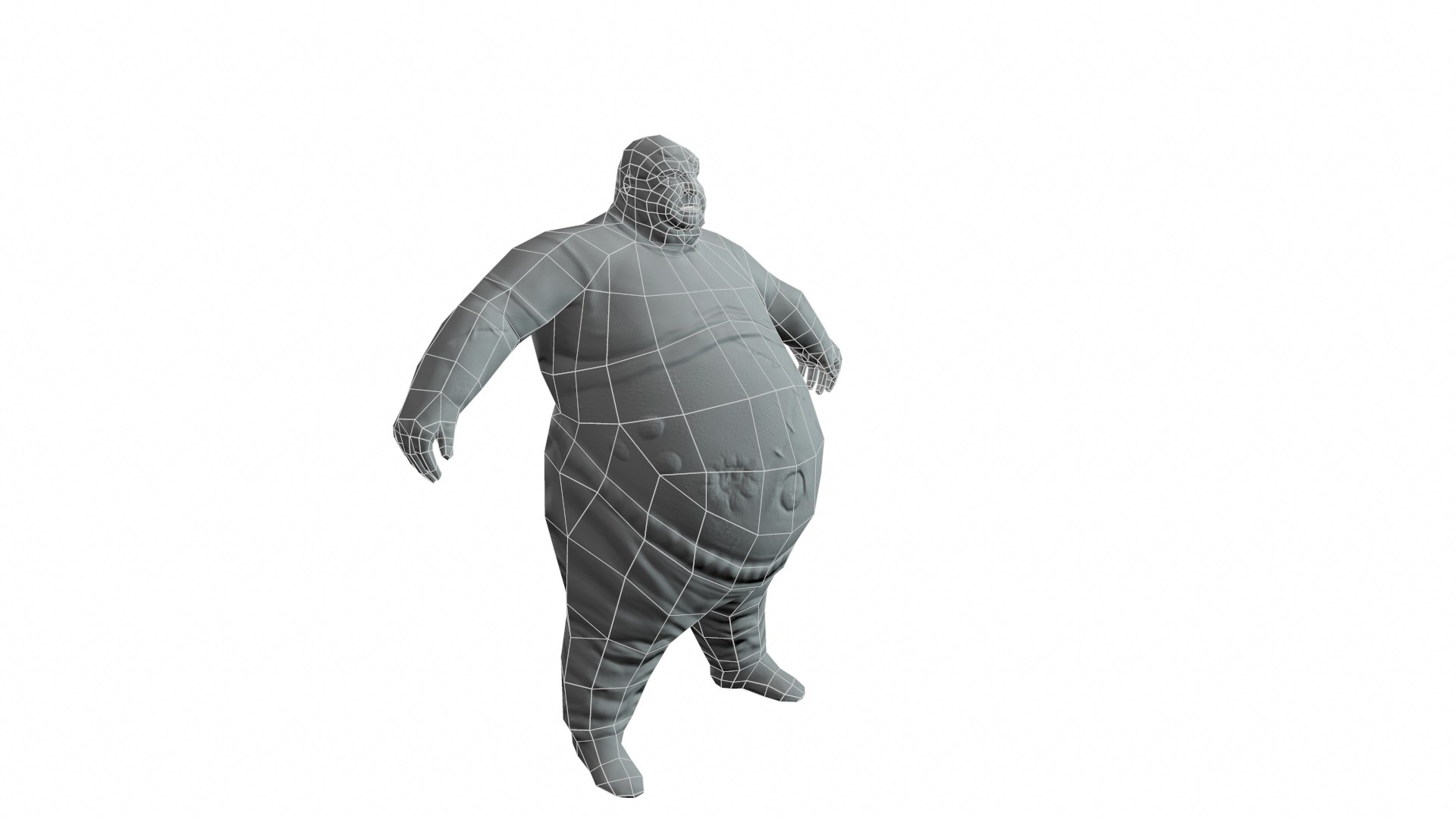 Fat Zombie Model - TurboSquid 1876529