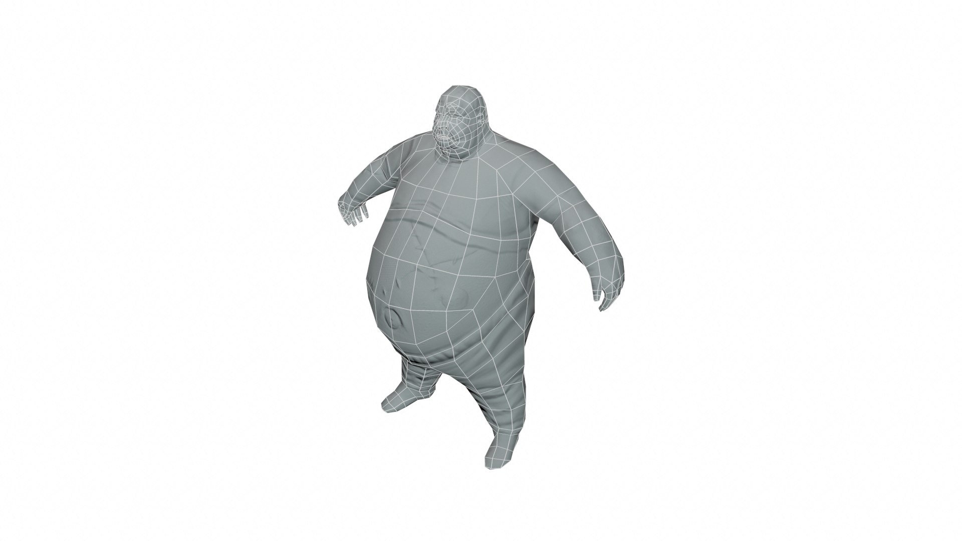 Fat Zombie Model - TurboSquid 1876529