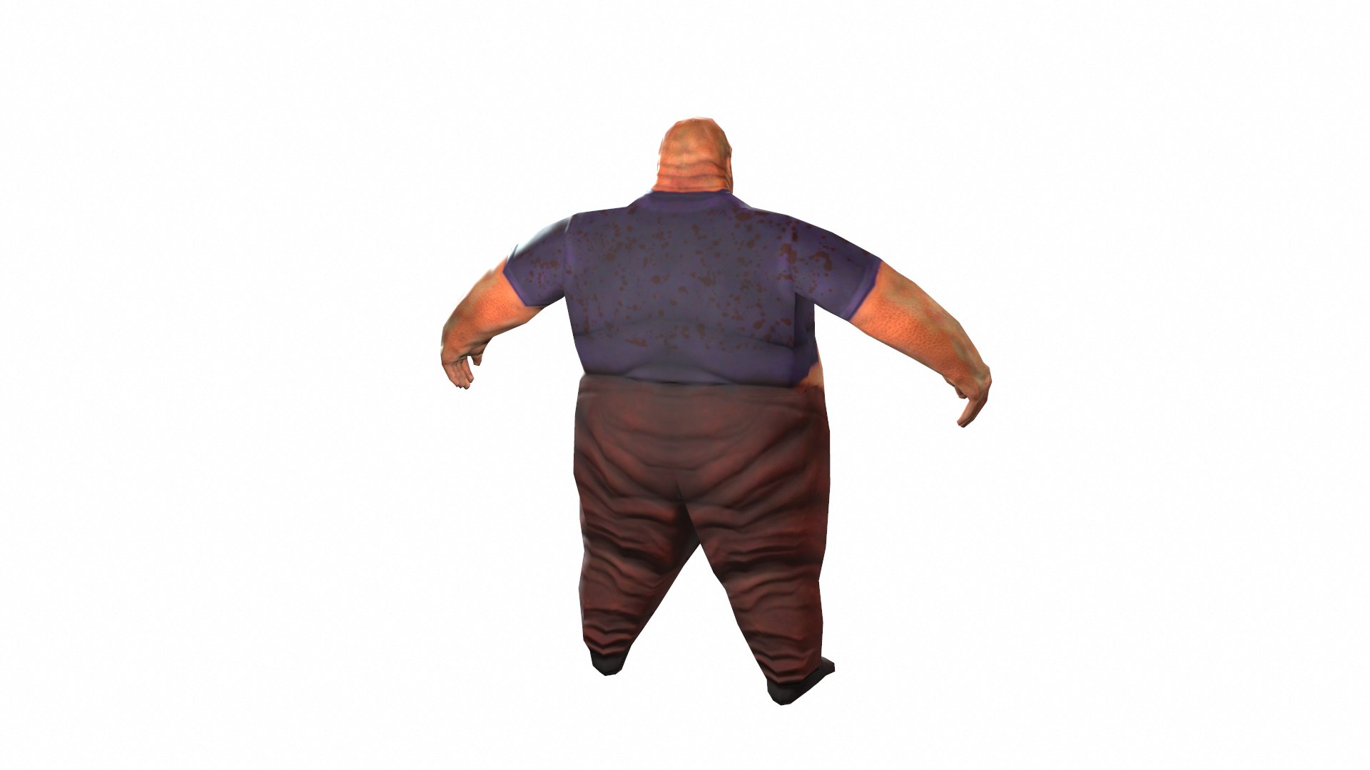 Fat Zombie Model - TurboSquid 1876529