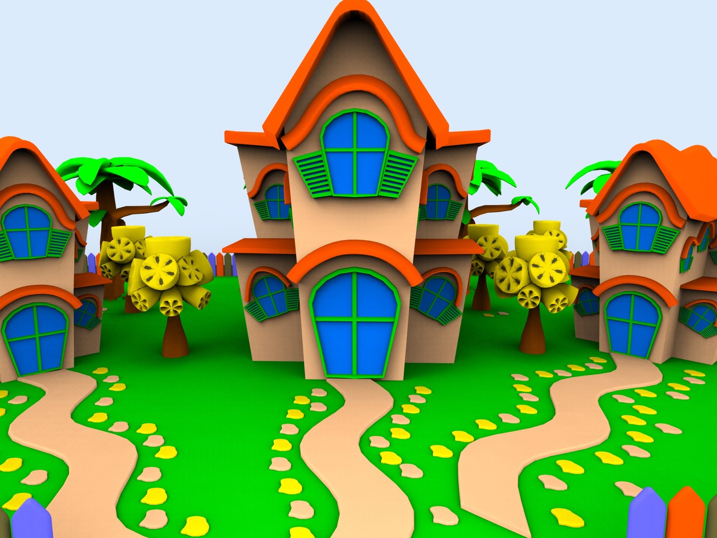 3d Cartoon House Model