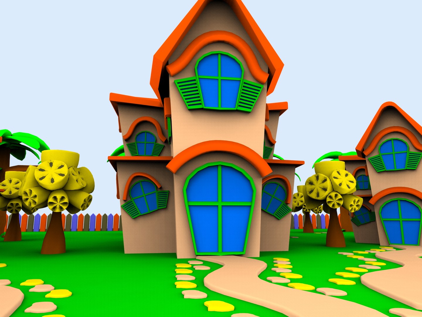 3d Cartoon House Model