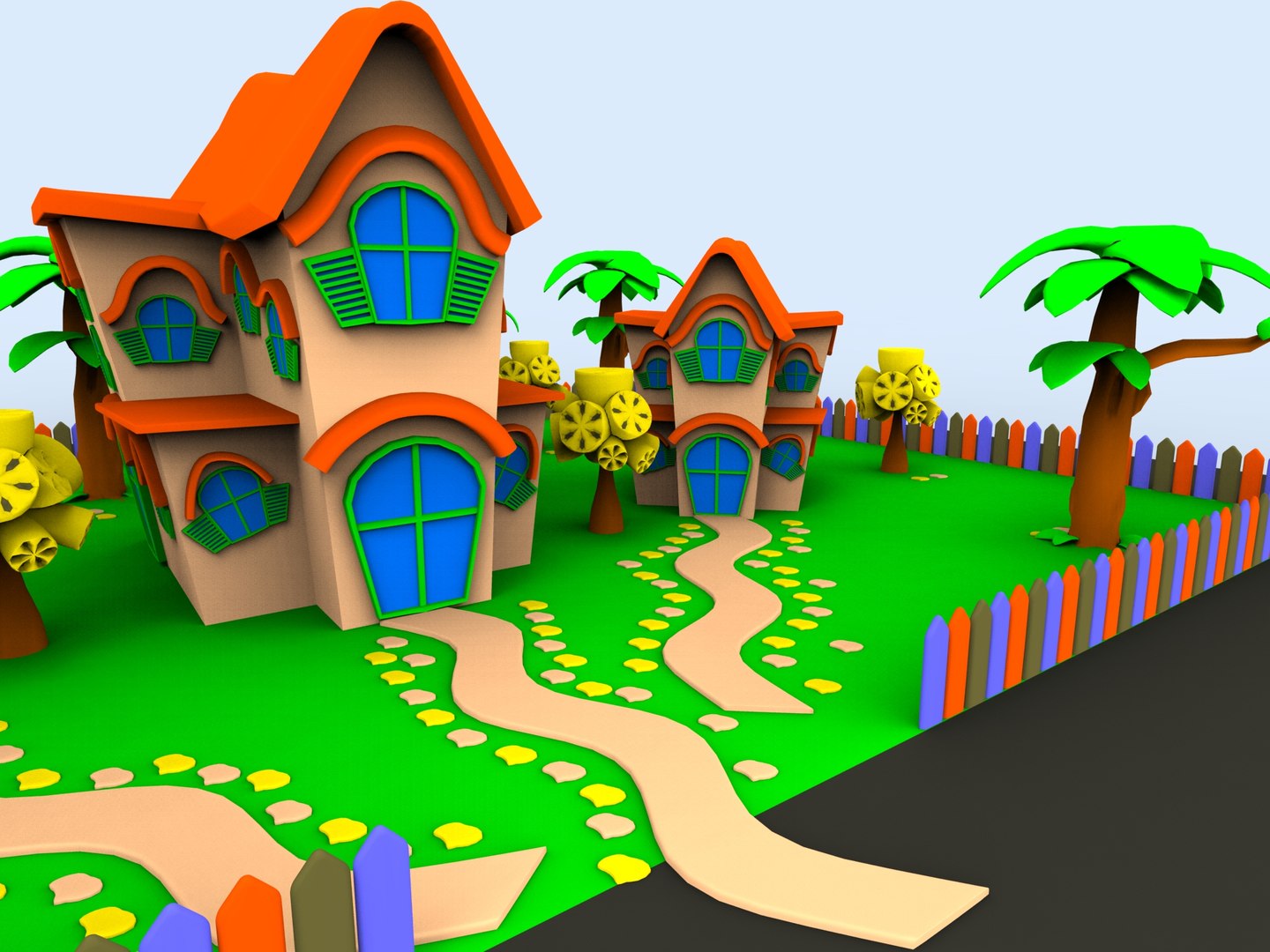 3d Cartoon House Model