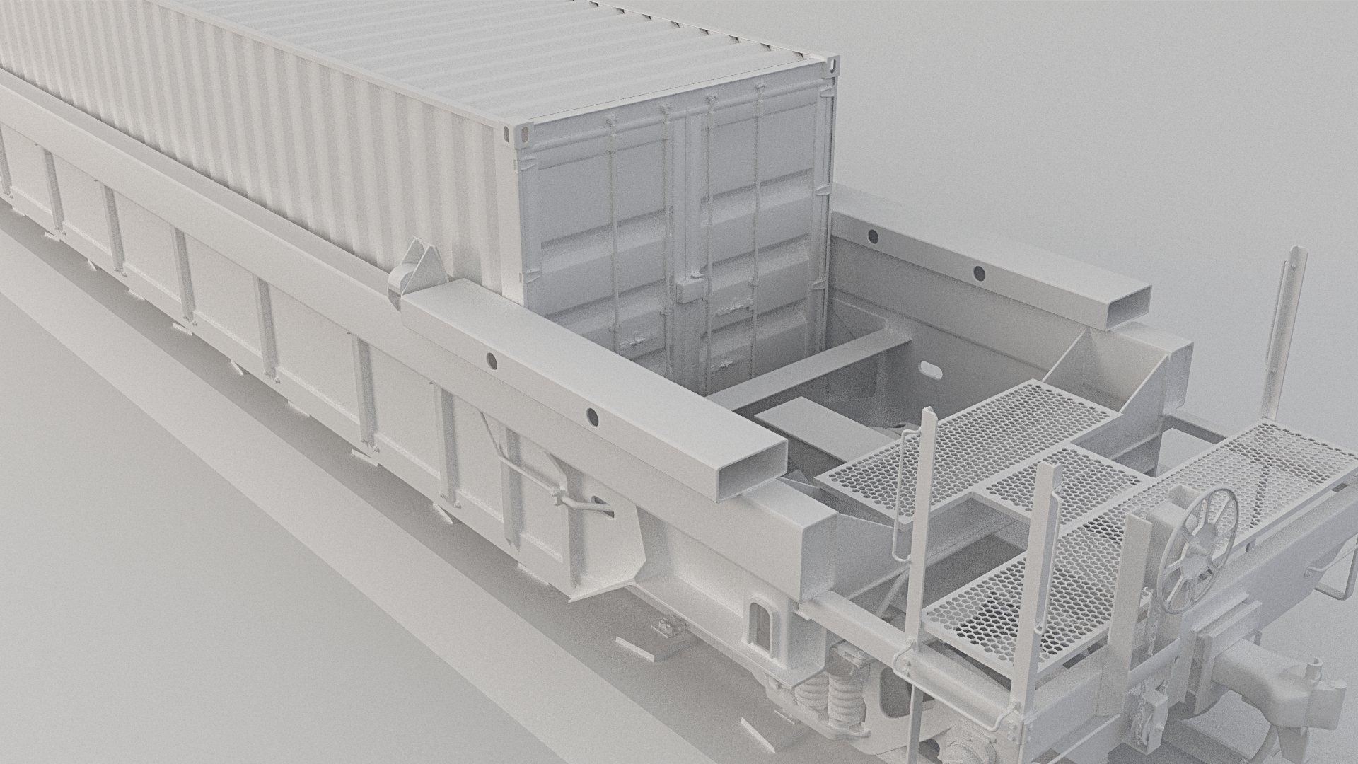 Container Train Dttx 3D - TurboSquid 1524119