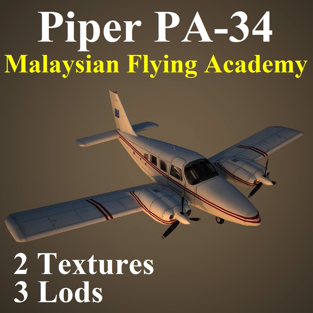 Piper Seneca Mfa 3d Model