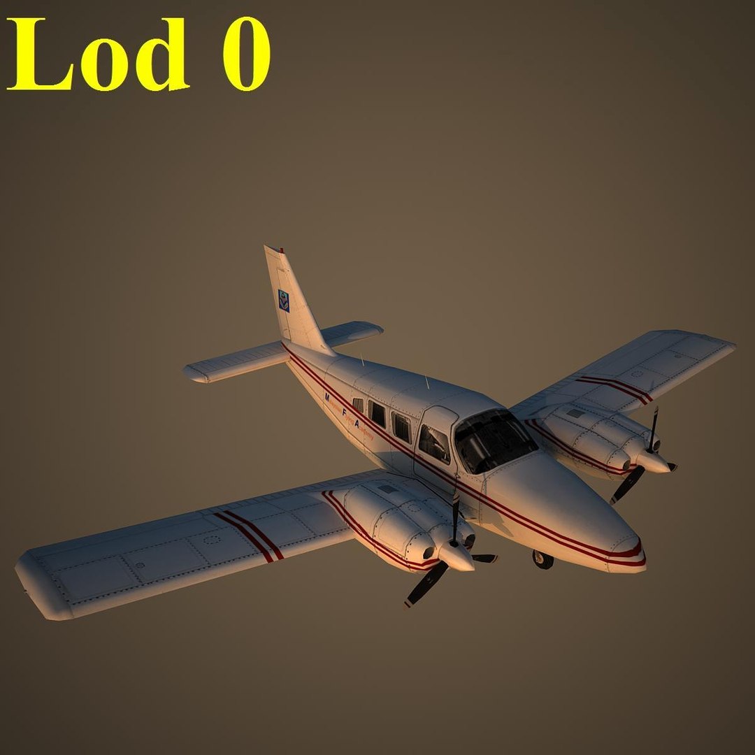 Piper Seneca Mfa 3d Model