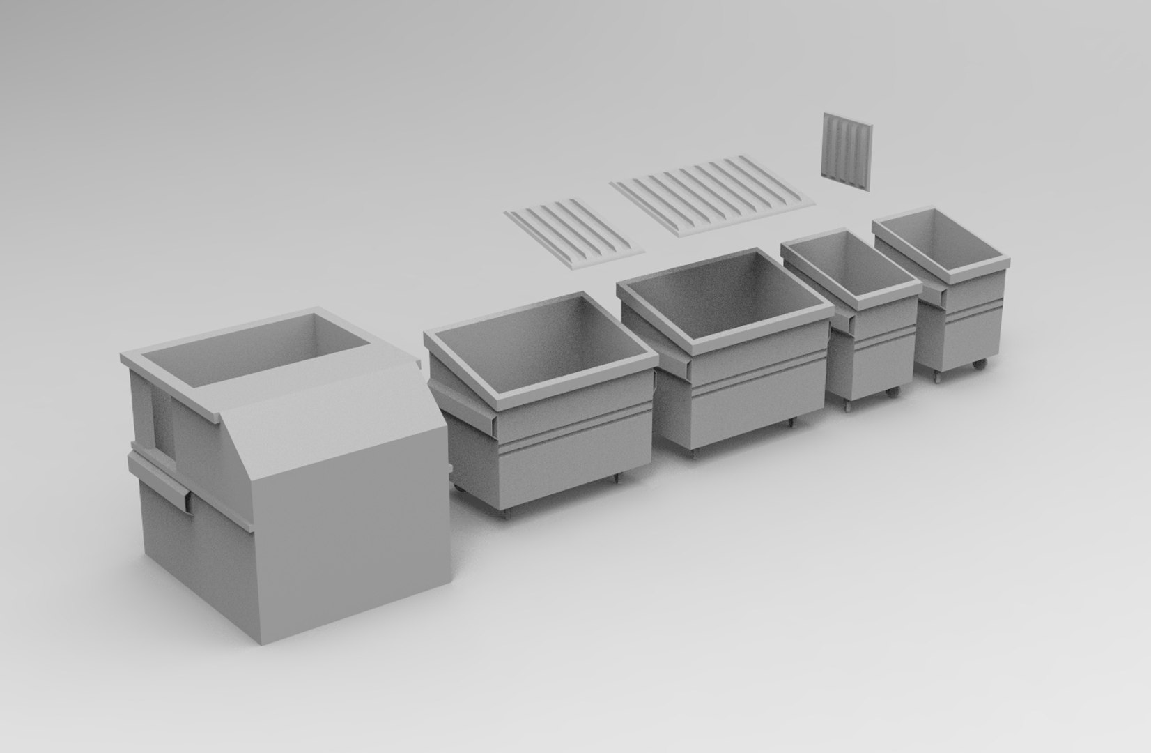 3d model dumpsters