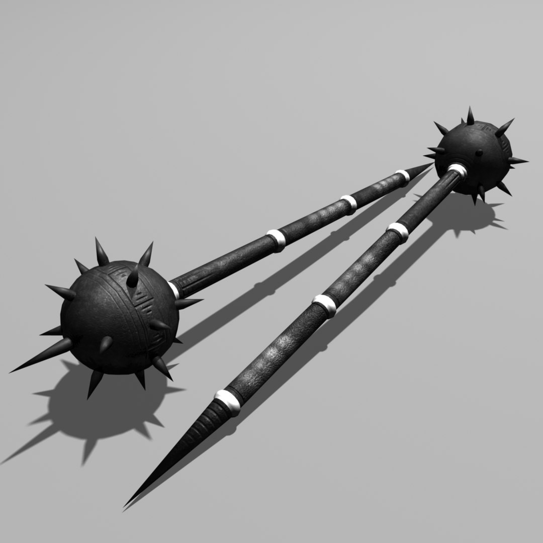 3d model morningstar iron silver