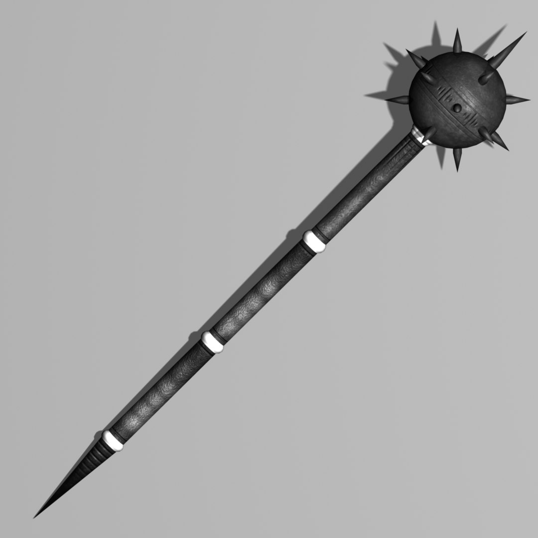 3d model morningstar iron silver
