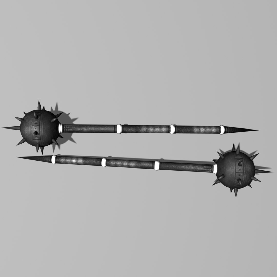 3d model morningstar iron silver