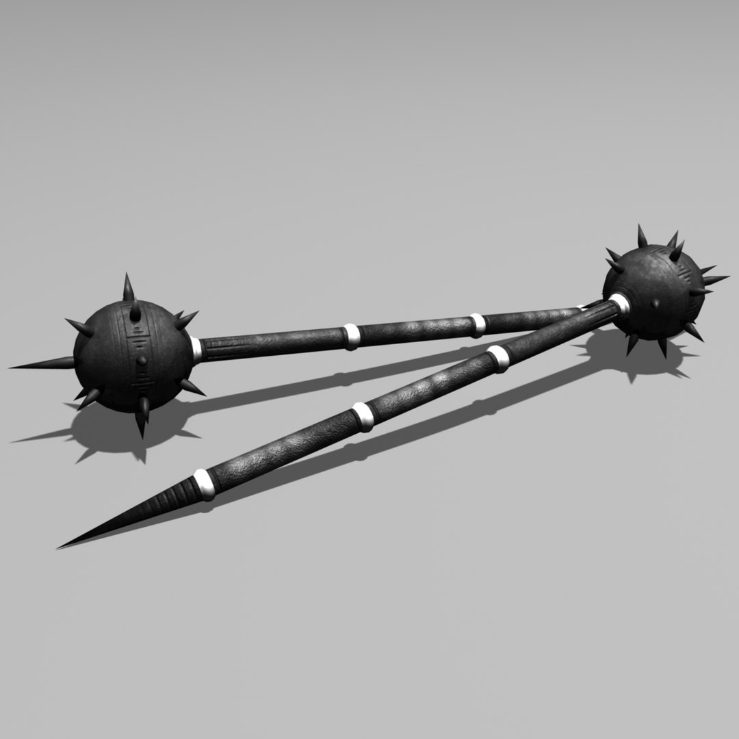 3d model morningstar iron silver