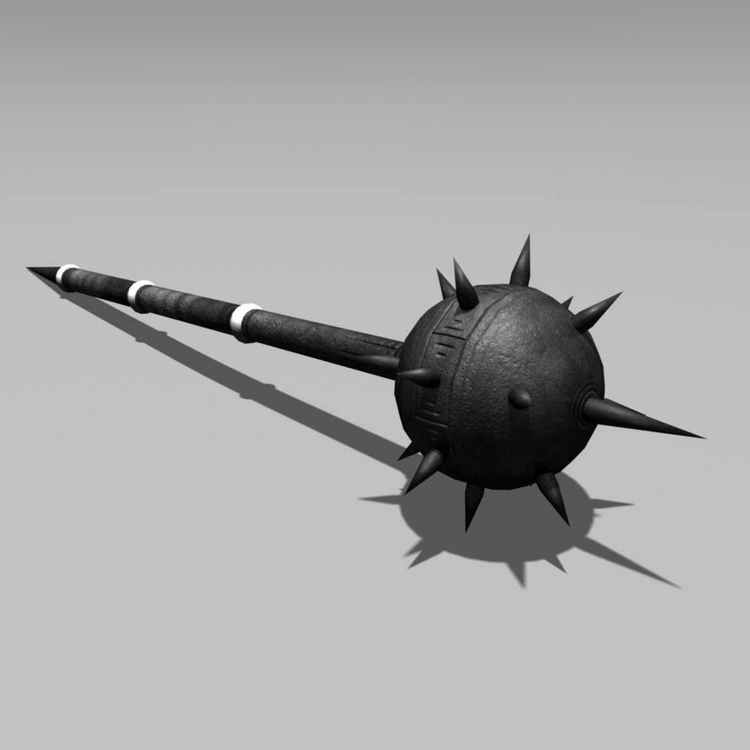 3d model morningstar iron silver