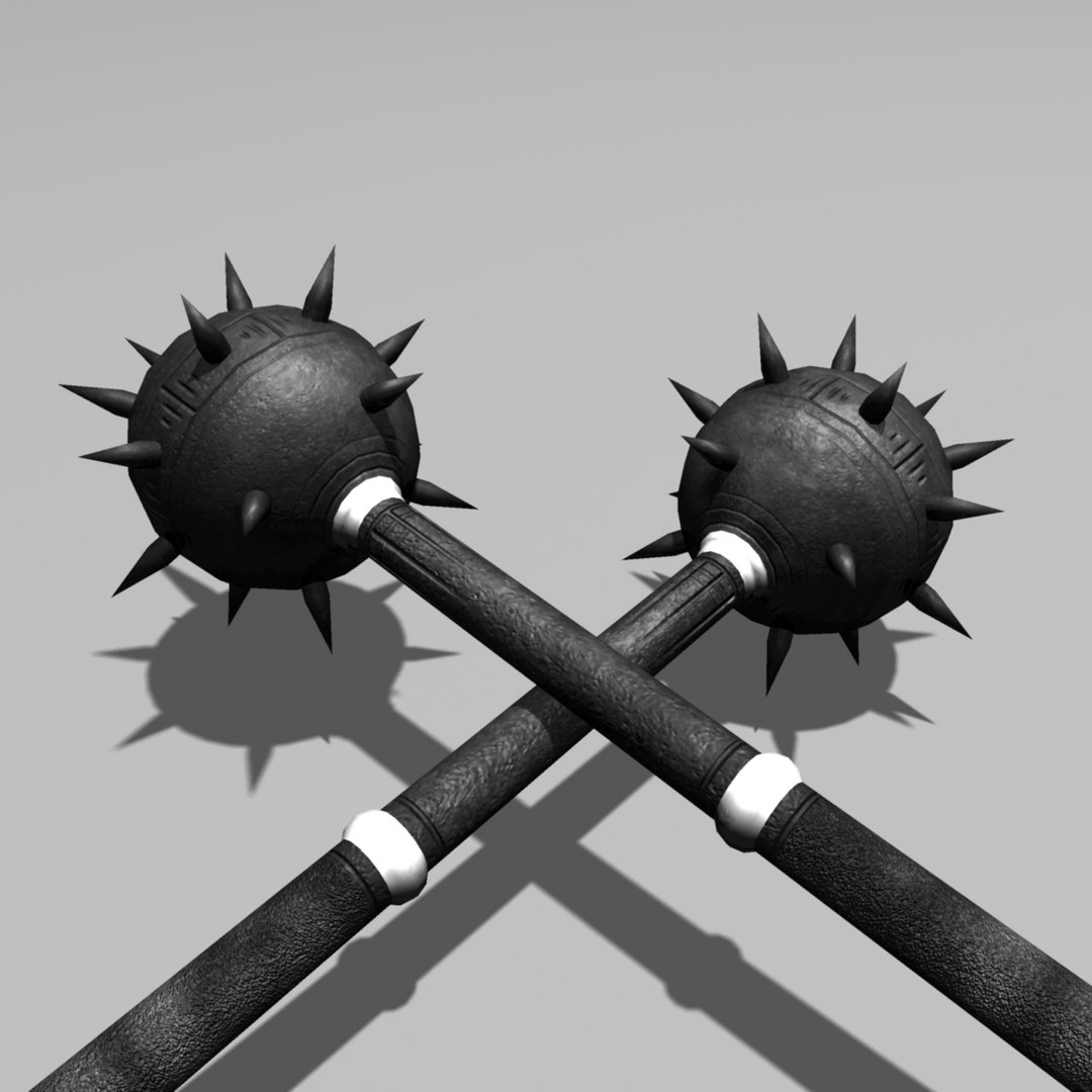 3d model morningstar iron silver