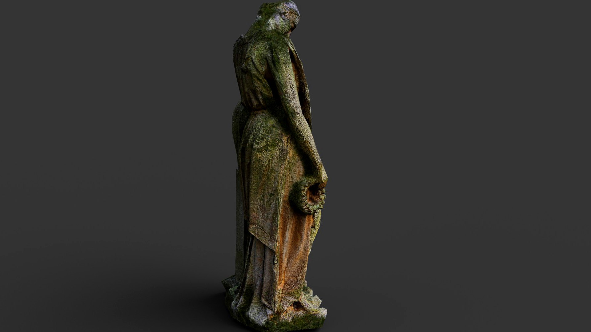 Abandoned Mossy Stone Monument Nymph Ruins PBR Photogrammetry 3D Model ...