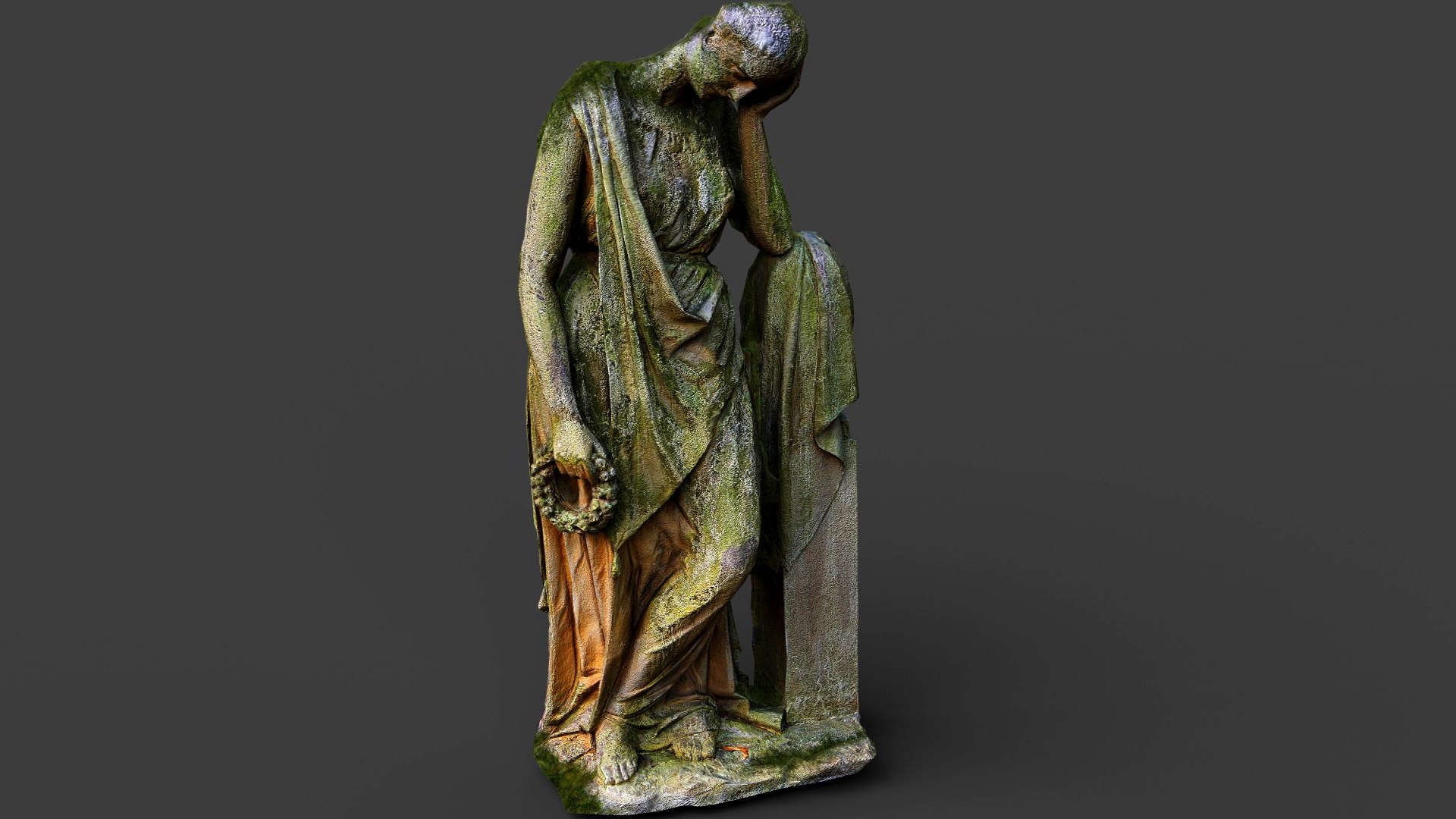 Abandoned Mossy Stone Monument Nymph Ruins PBR Photogrammetry 3D Model ...