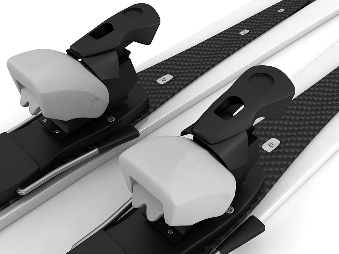 3d Alpine Skis Model
