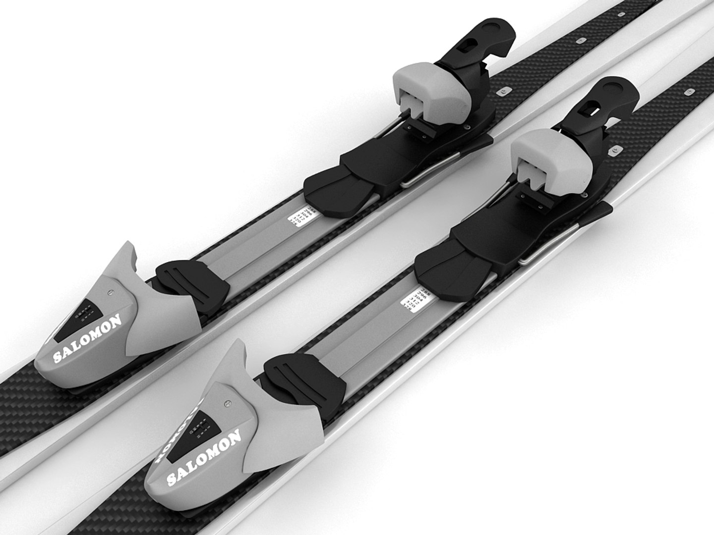 3d Alpine Skis Model