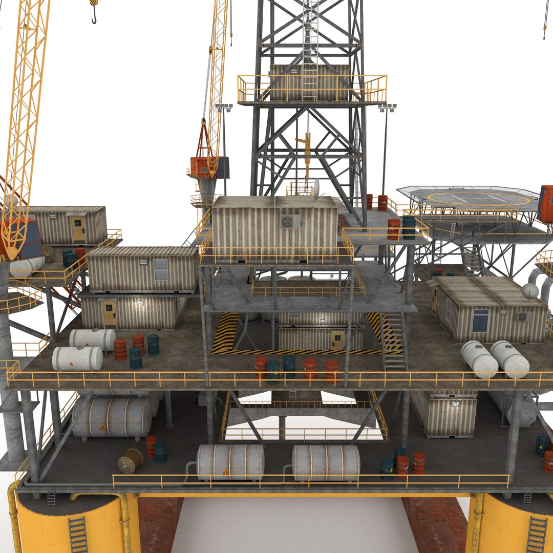 Oil Rig Model - TurboSquid 1194717