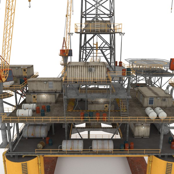 Oil rig model - TurboSquid 1194717
