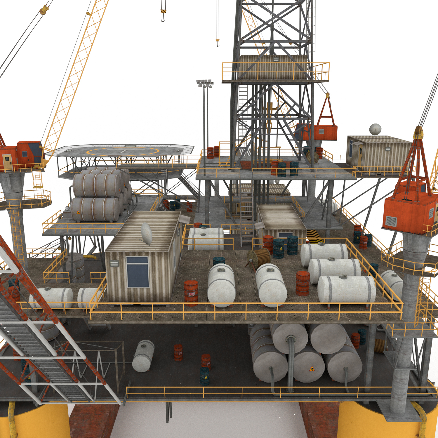 Oil rig model - TurboSquid 1194717