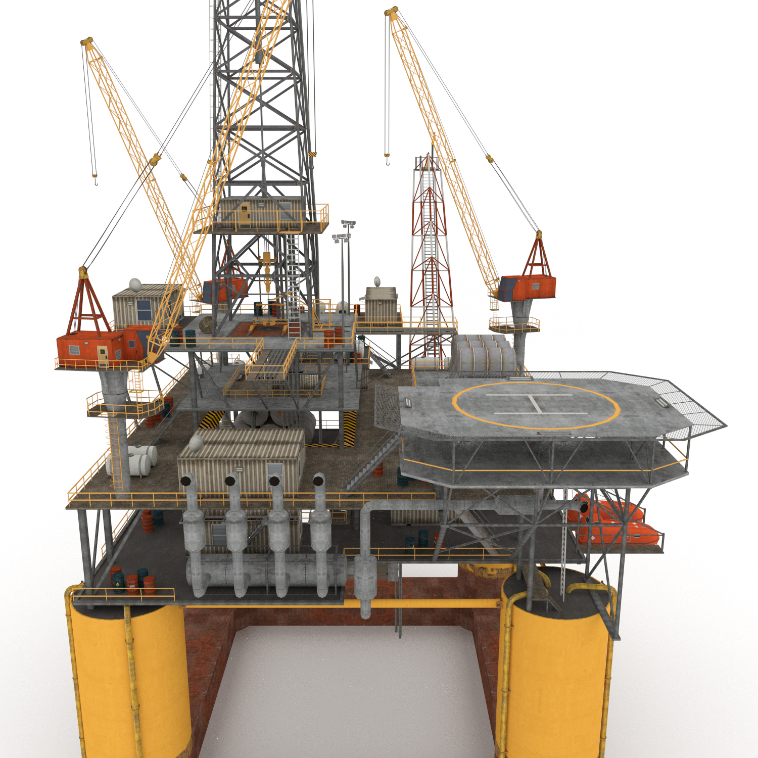 Oil rig model - TurboSquid 1194717