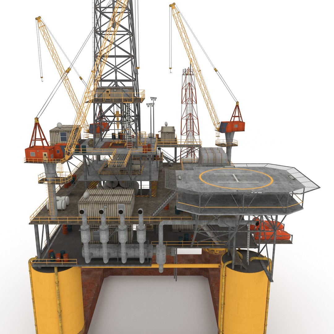 Oil Rig Model - TurboSquid 1194717