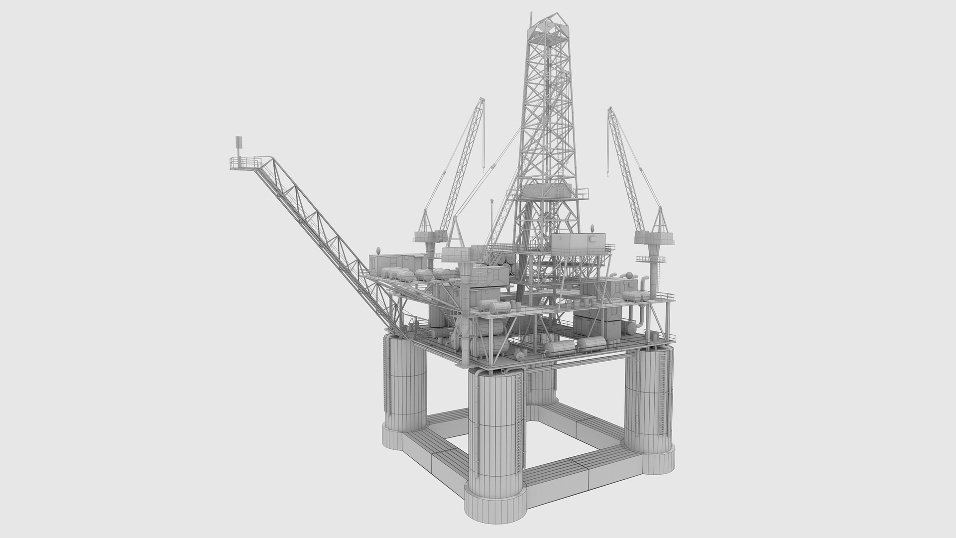 Oil rig model - TurboSquid 1194717