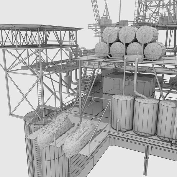 Oil rig model - TurboSquid 1194717