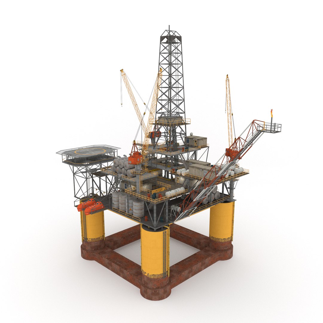 Oil Rig Model - TurboSquid 1194717