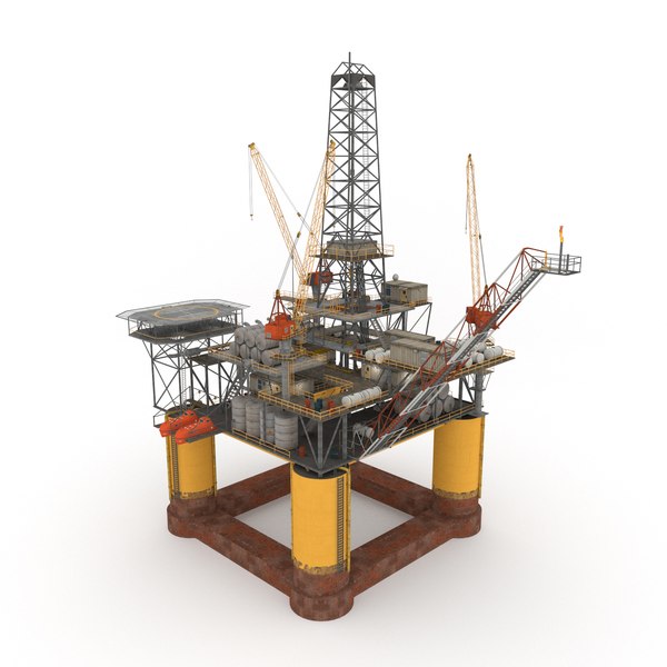 Oil rig model - TurboSquid 1194717