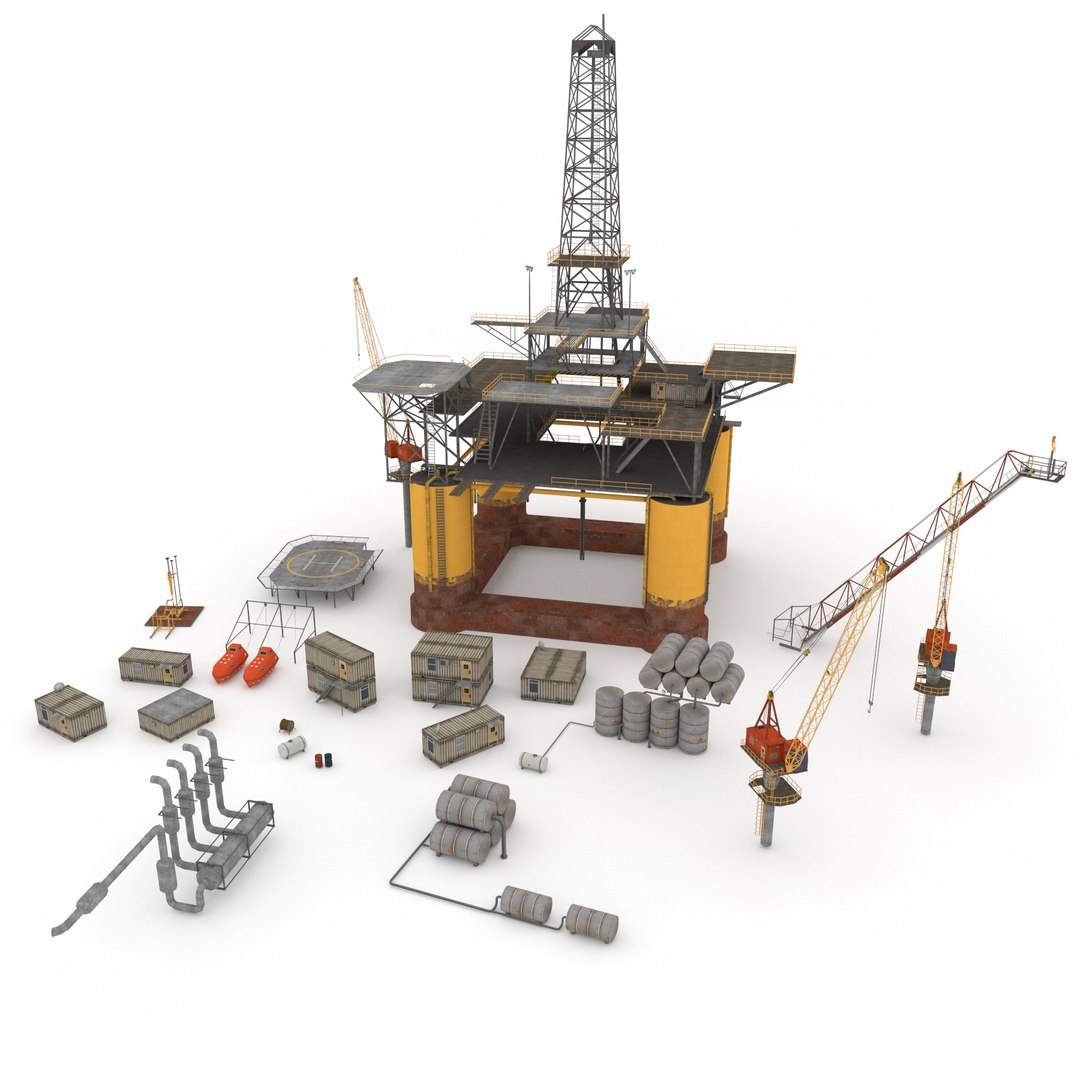Oil Rig Model - TurboSquid 1194717