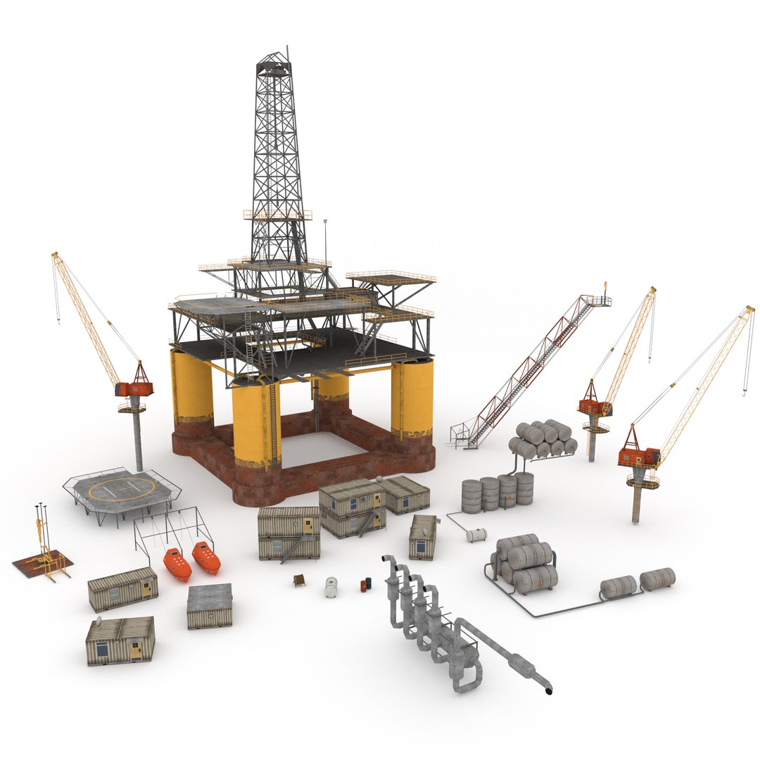 Oil Rig Model - TurboSquid 1194717
