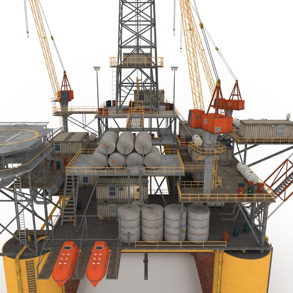 Oil rig model - TurboSquid 1194717