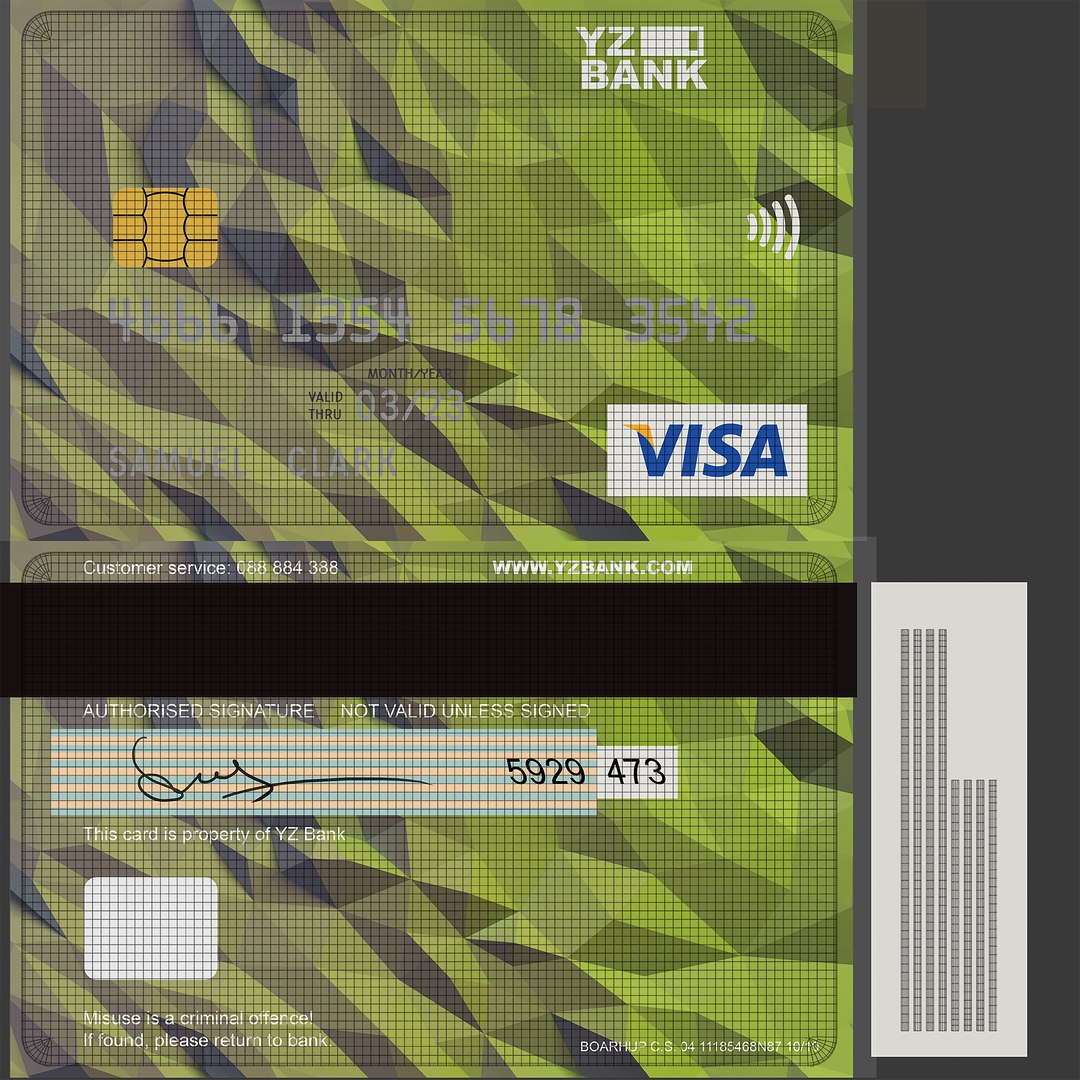 Credit Card 3D Model - TurboSquid 1332981