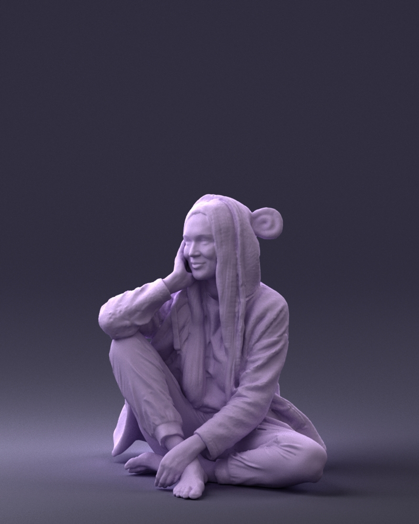 Body Scan Sitting Woman Model - TurboSquid 1211629