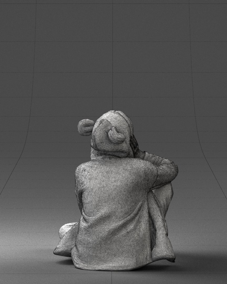 Body Scan Sitting Woman Model - TurboSquid 1211629