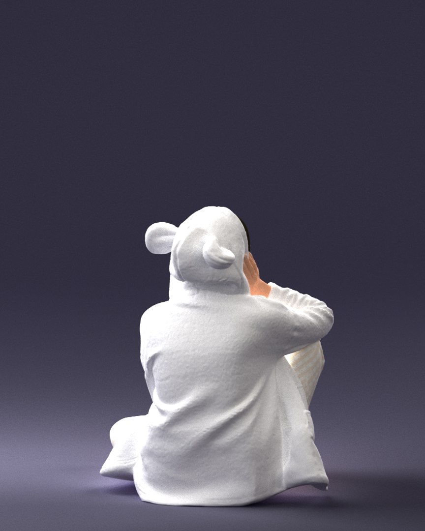 Body Scan Sitting Woman Model - TurboSquid 1211629