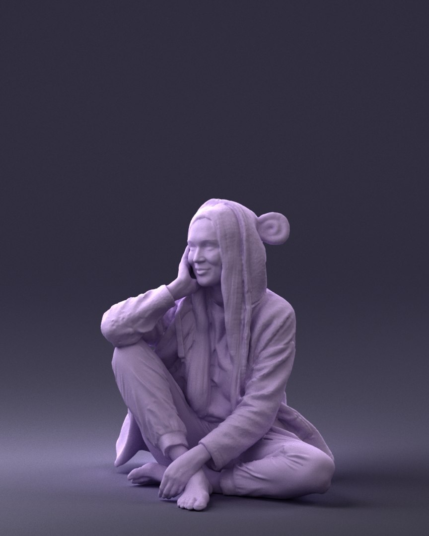 Body Scan Sitting Woman Model - TurboSquid 1211629