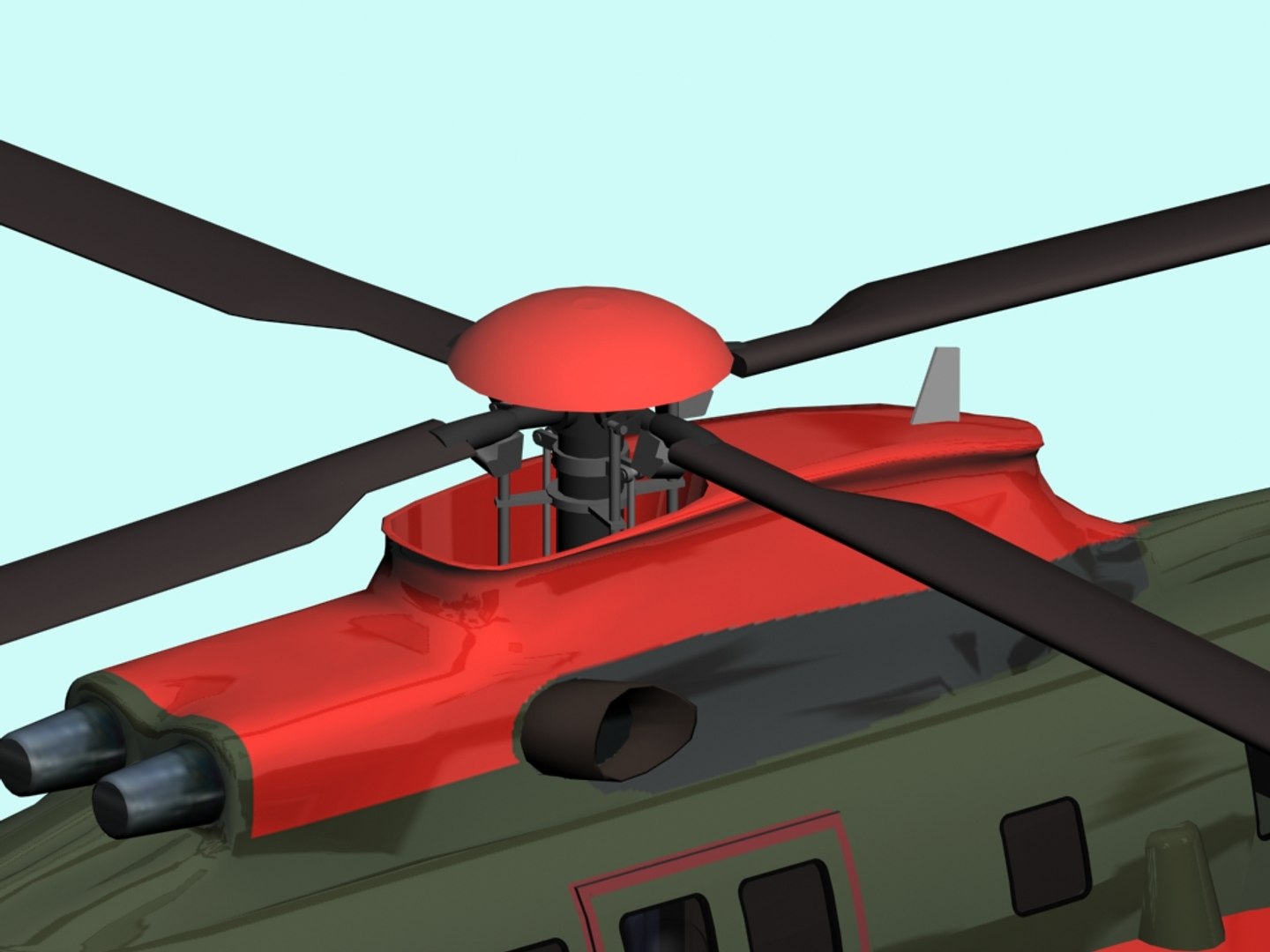 3d Aerospatiale 332 Super Puma Model