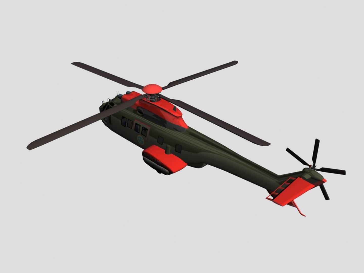3d Aerospatiale 332 Super Puma Model