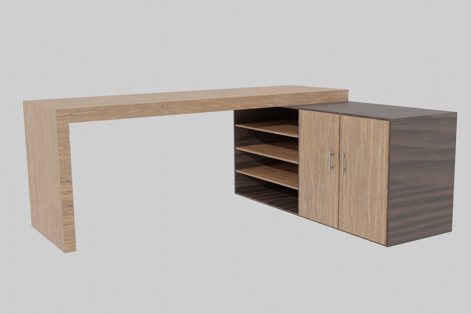 3D Desk L Shaped model - TurboSquid 1857491