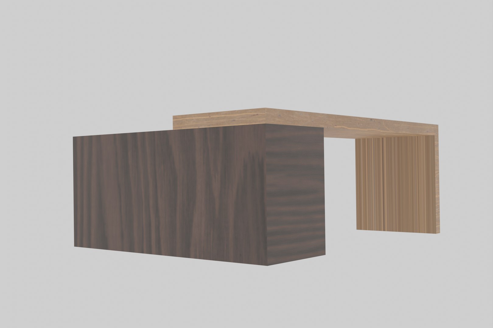 3D Desk L Shaped model - TurboSquid 1857491