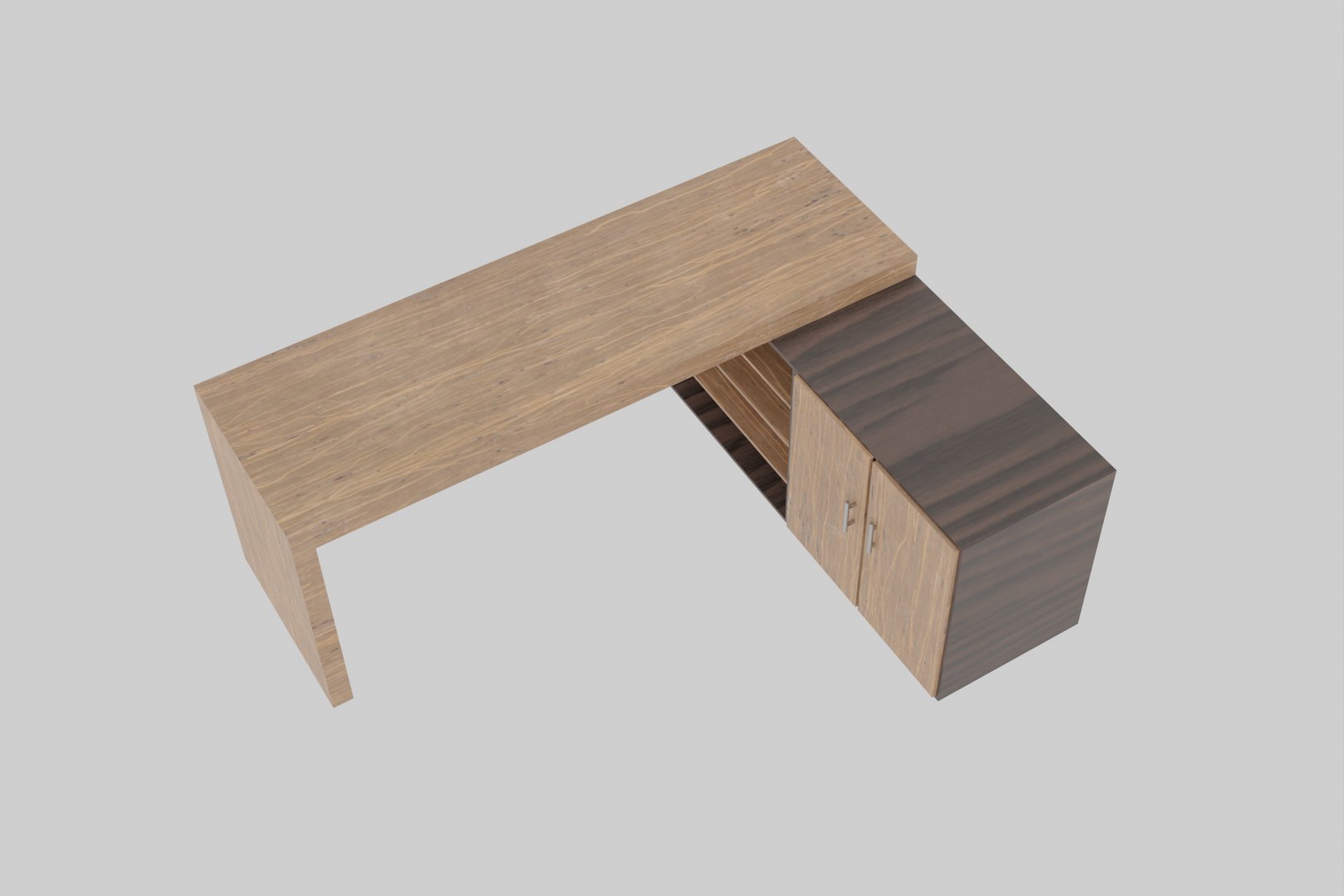 3D Desk L Shaped model - TurboSquid 1857491