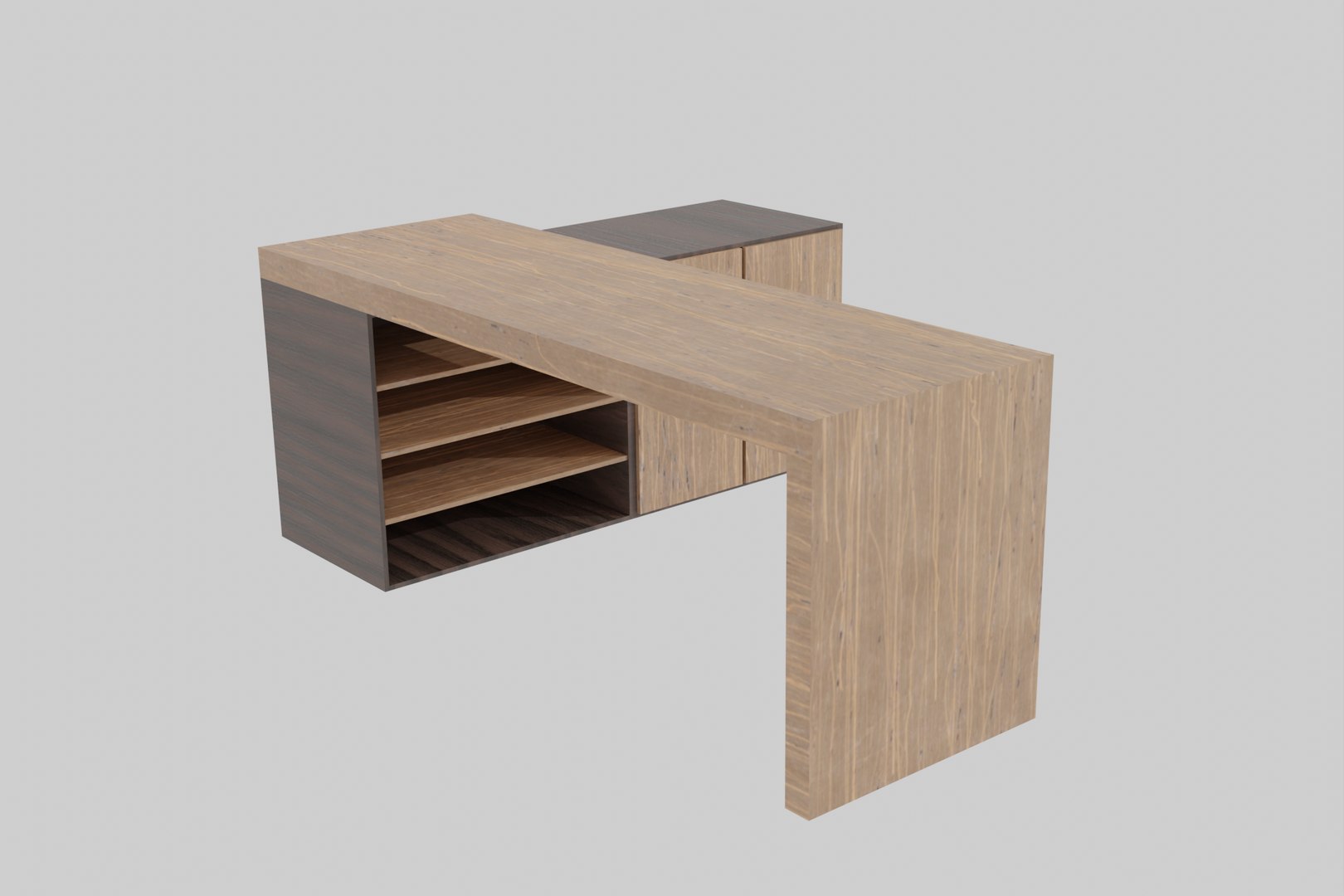 3D Desk L Shaped model - TurboSquid 1857491