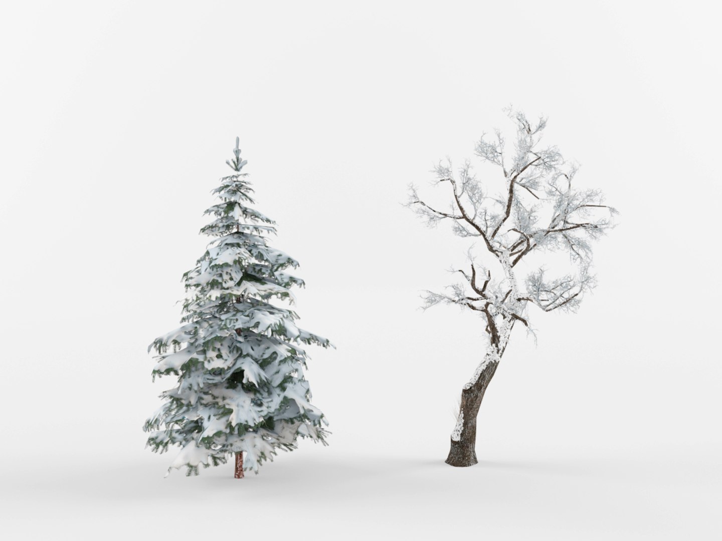 3D Model Winter Trees - TurboSquid 1232628