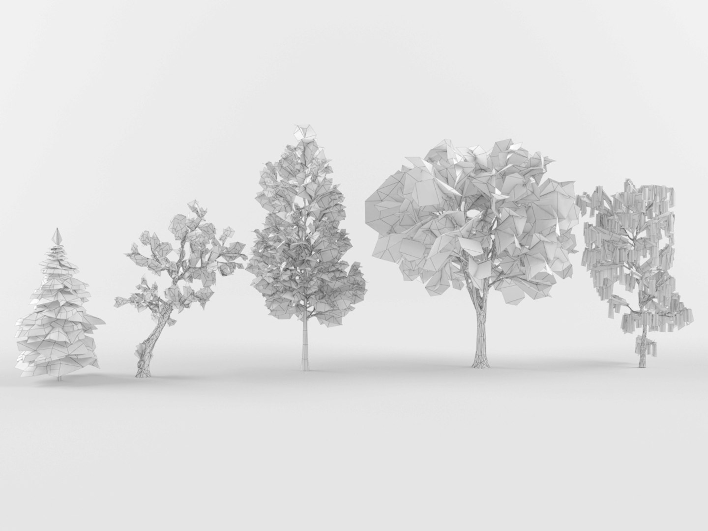 3D Model Winter Trees - TurboSquid 1232628