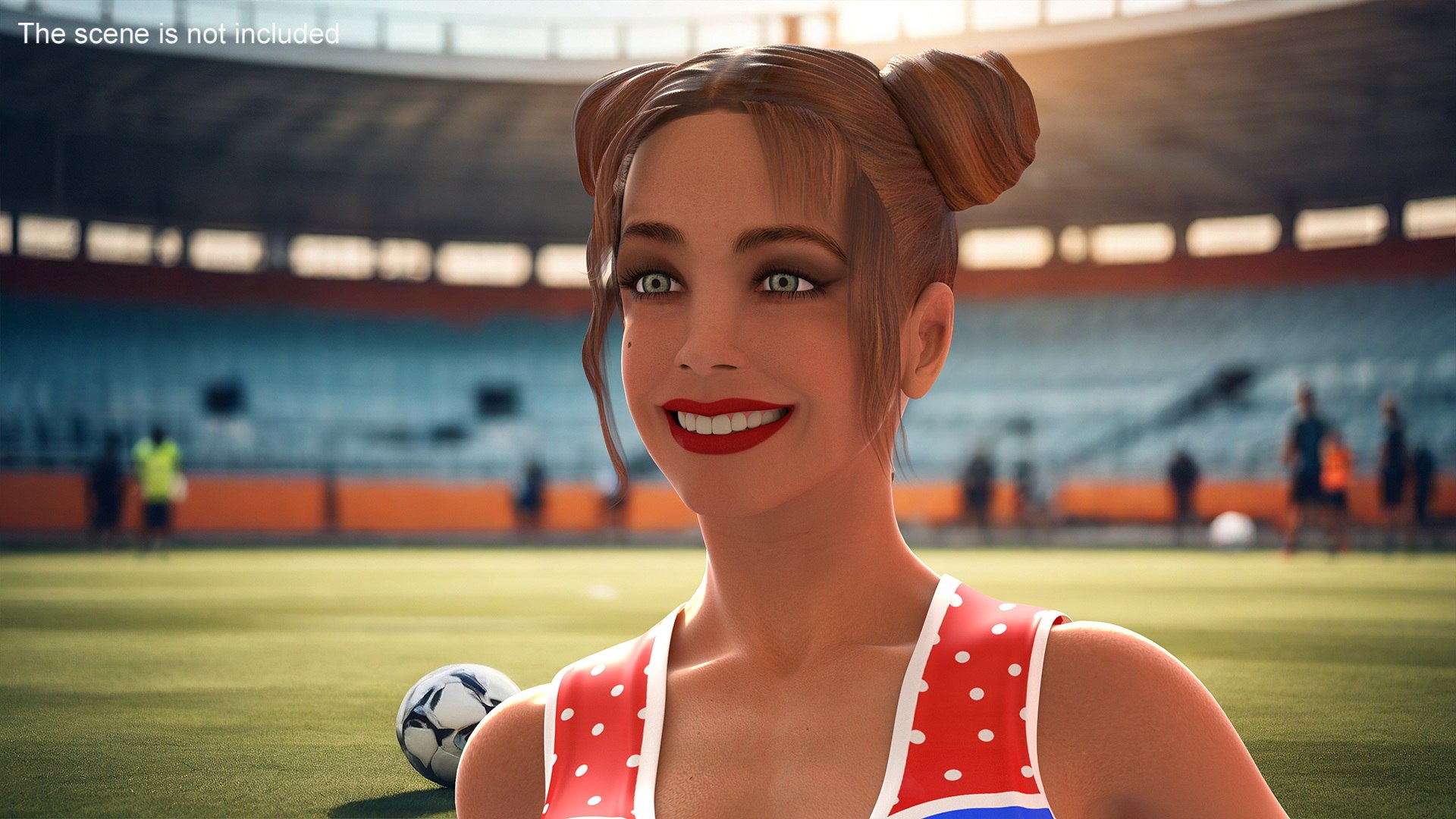 European Woman Dancer With Pompoms Rigged For Maya 3D - TurboSquid 2220160