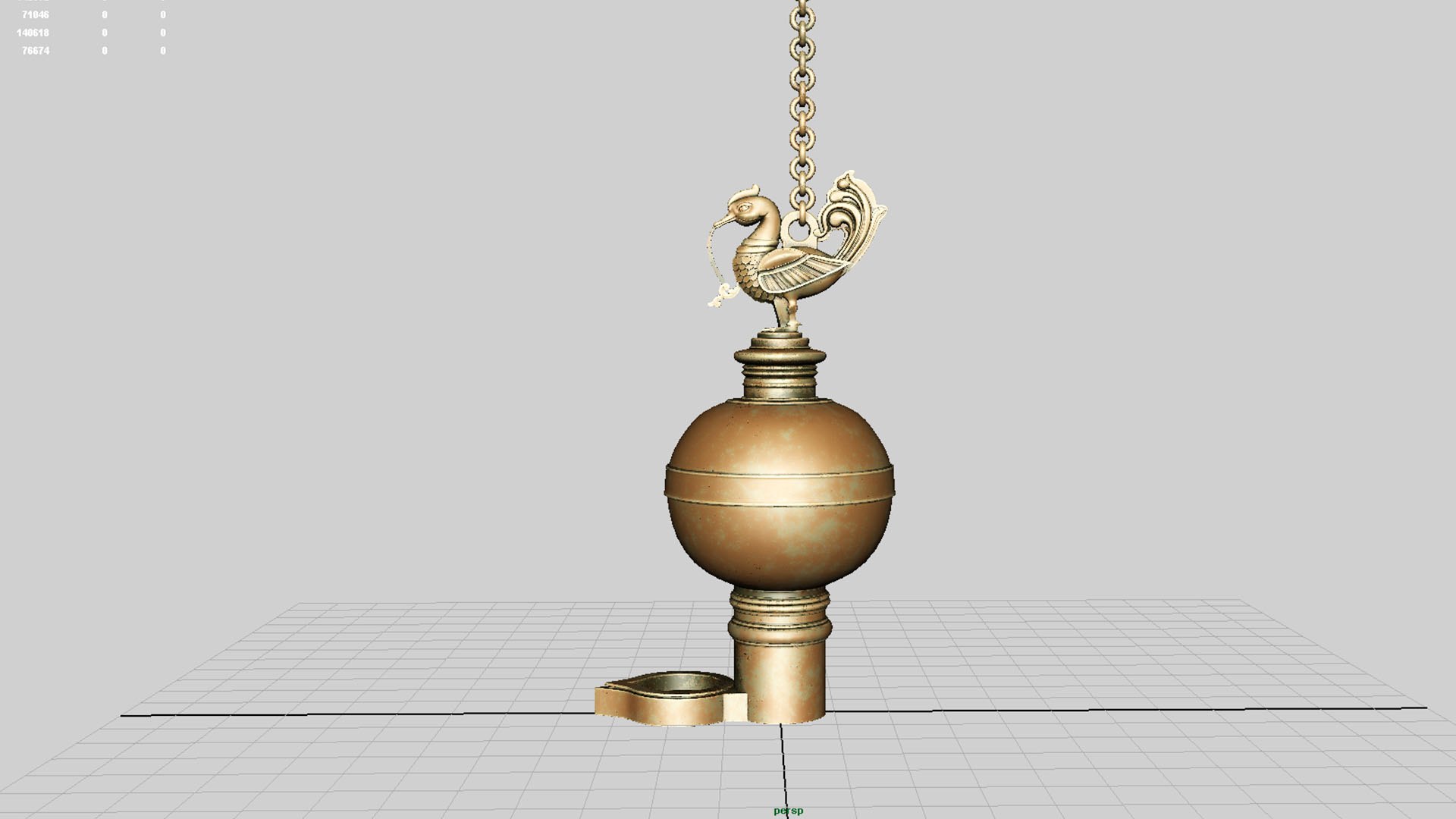 3D Oil Lamp Model - TurboSquid 2004962