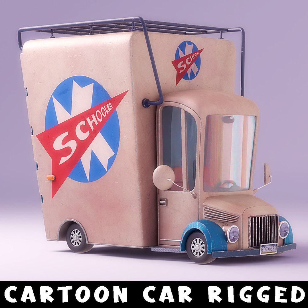 3D Cartoon Car Rigged - TurboSquid 2427660